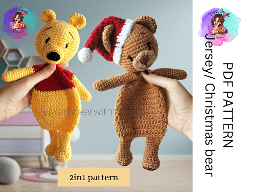 Crochet jersey bear pattern - Yarn Over with Natasha