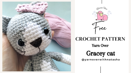 How to crochet a cat- FREE pattern - Yarn Over with Natasha